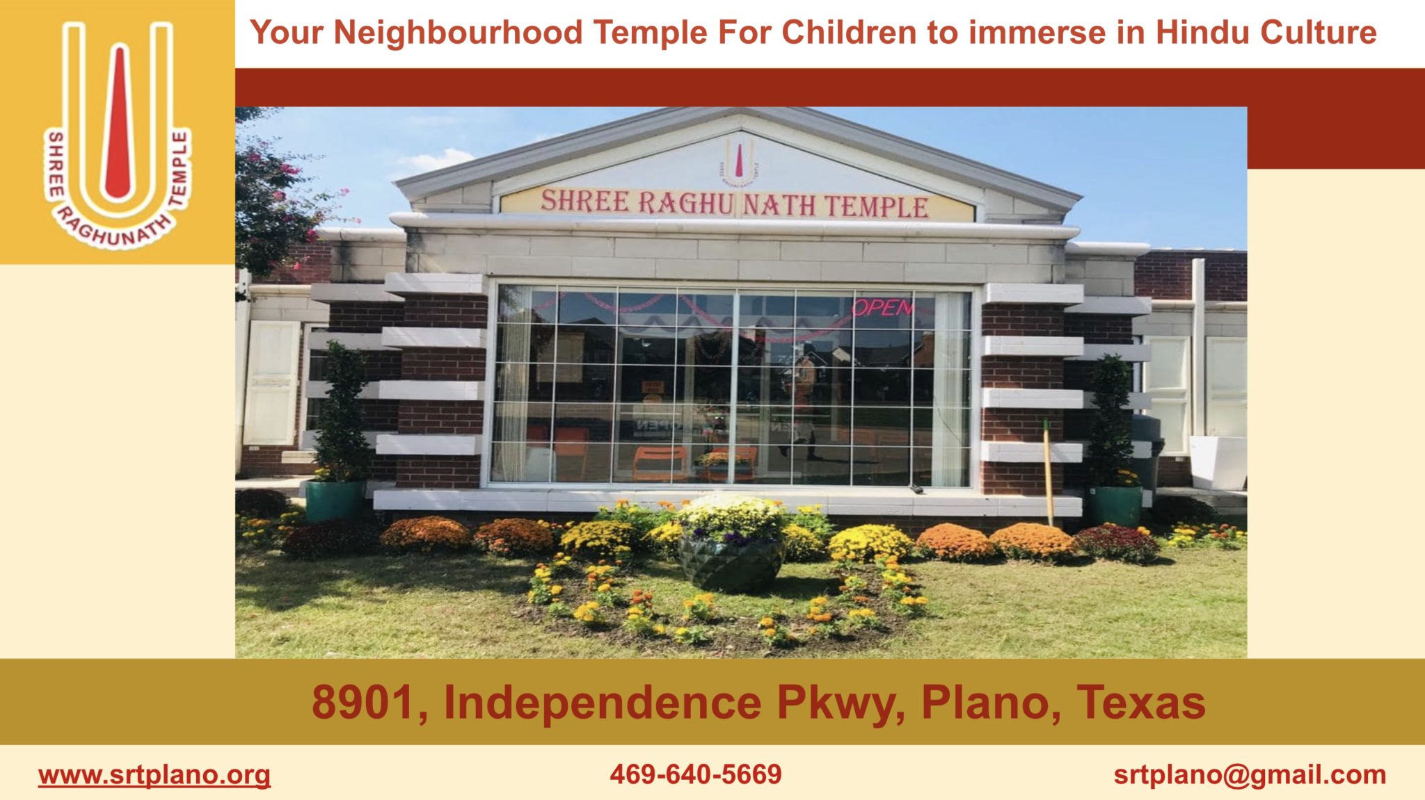 Shree Raghunath Temple Dallas - Hindu Temples in USA